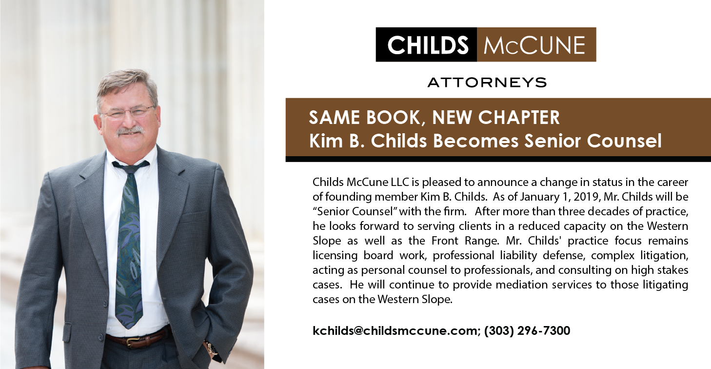 Same Book, New Chapter – Kim B. Childs Becomes Senior Counsel - Childs ...