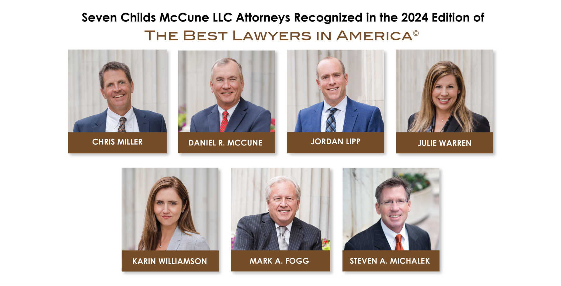Seven Childs McCune LLC Attorneys Recognized in the 2024 Edition of THE ...